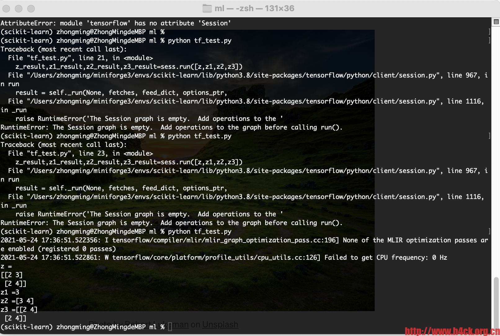 M1 Mac 安装Tensorflow – obaby@mars